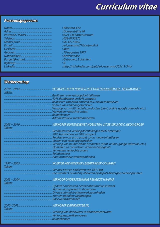 Cv eric 2015 2 | PDF | Business | Business and Finance