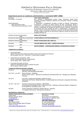 Asistente Ejecutiva Multilingüe Cooperación internacional Inglés y ...