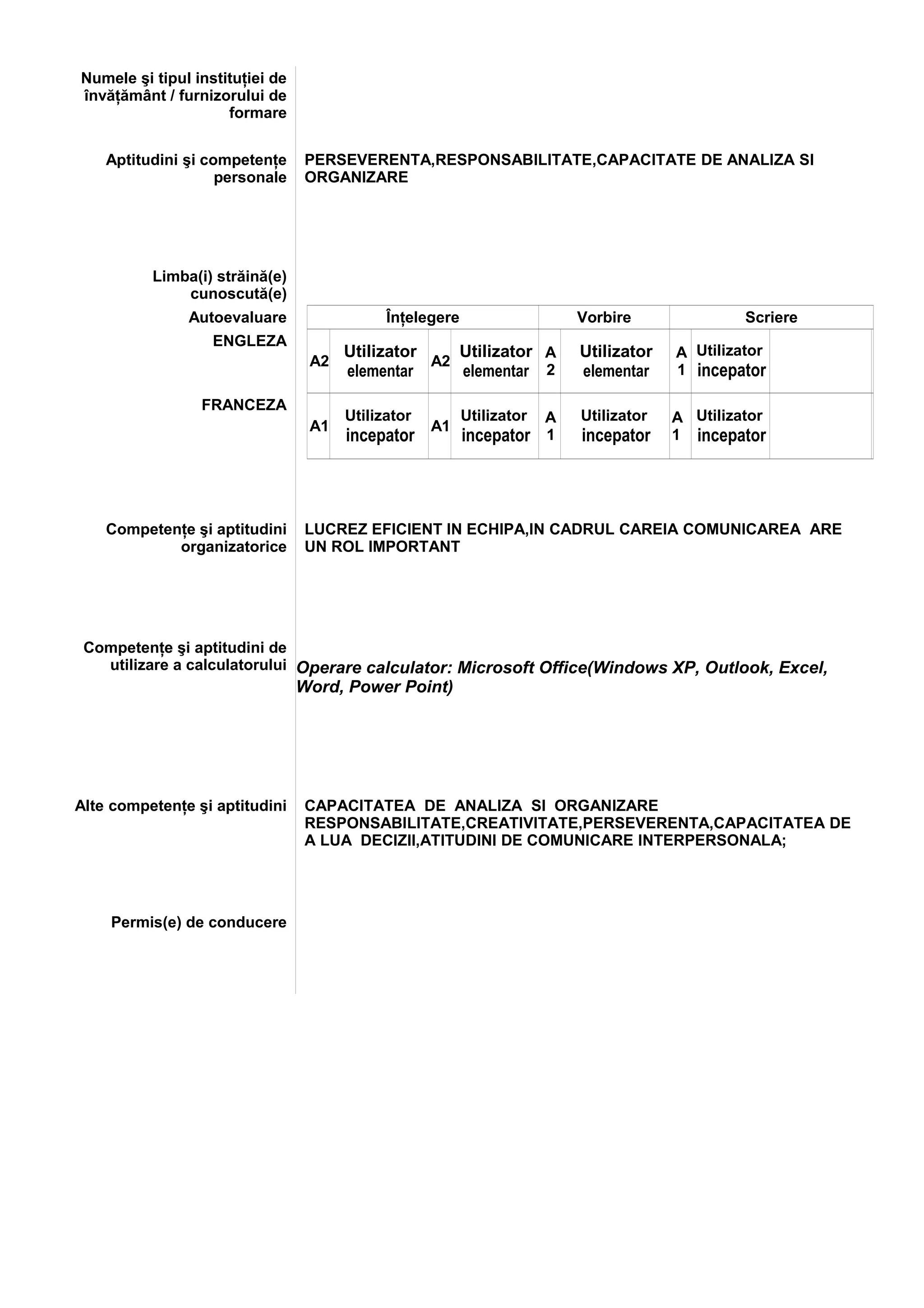 Cv european florentina (2) | DOC