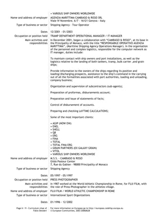 Cv Fabio Desideri | PDF