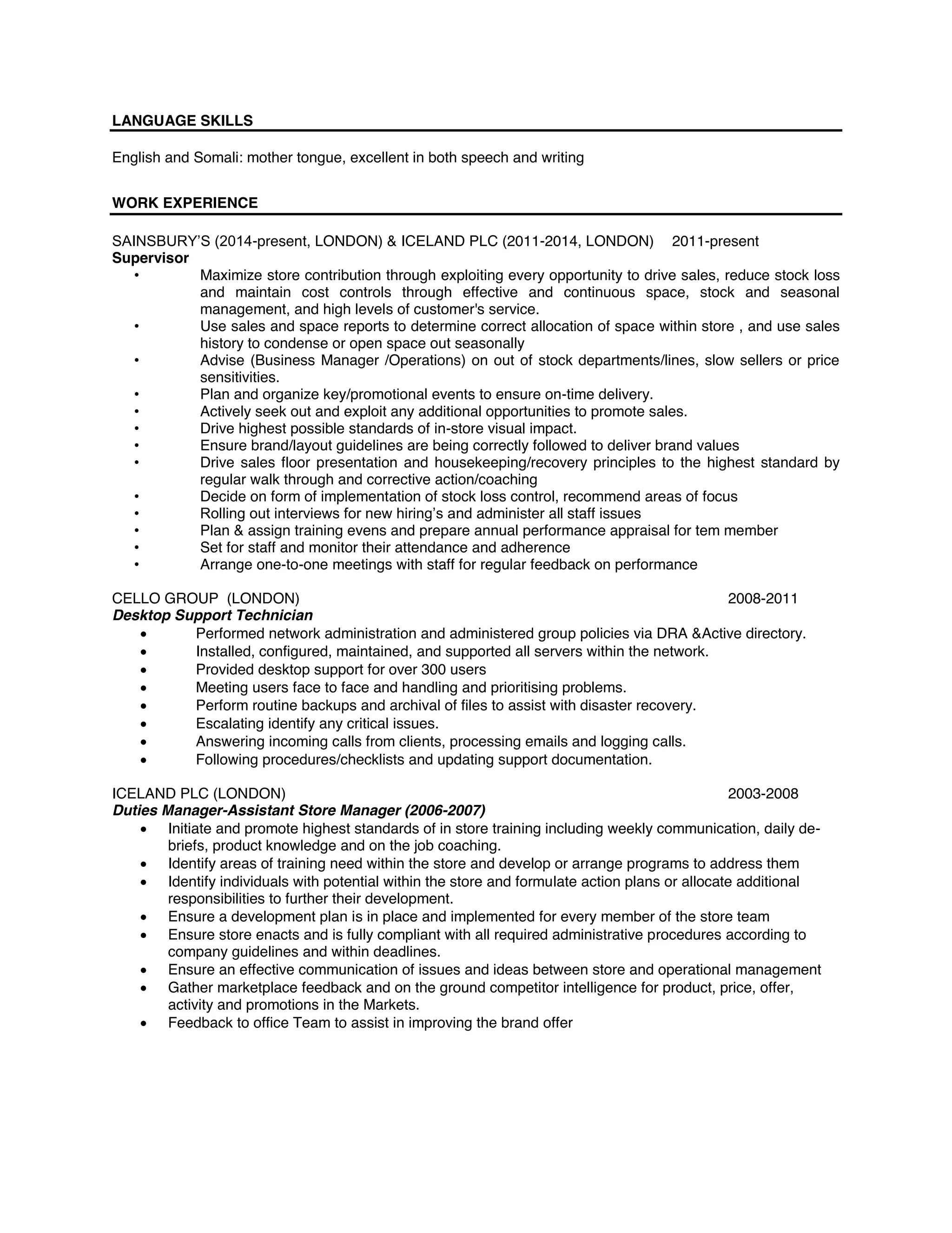 CV Farah Kahin | PDF