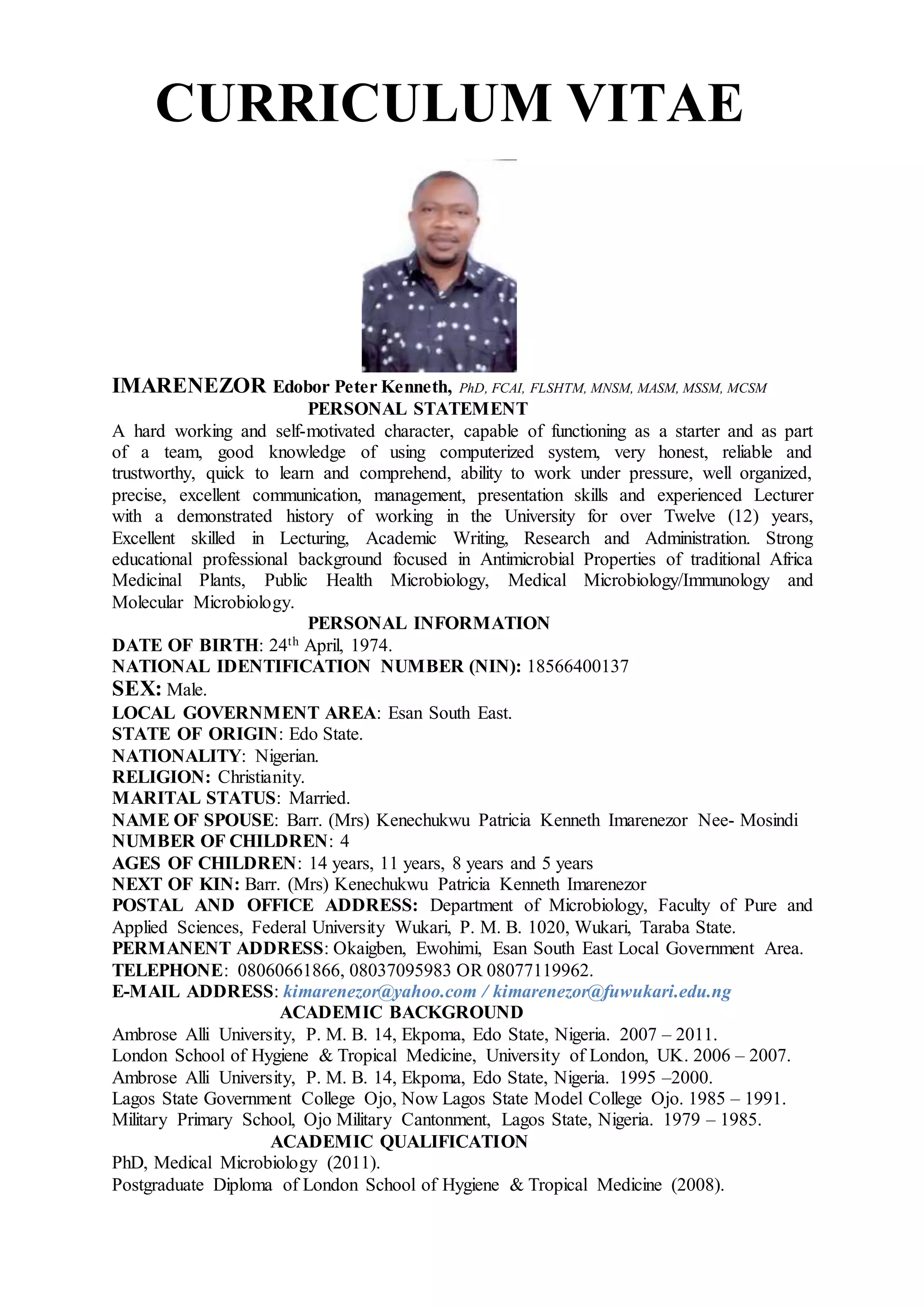 CV | DOCX | Professional School | Postgraduate Education