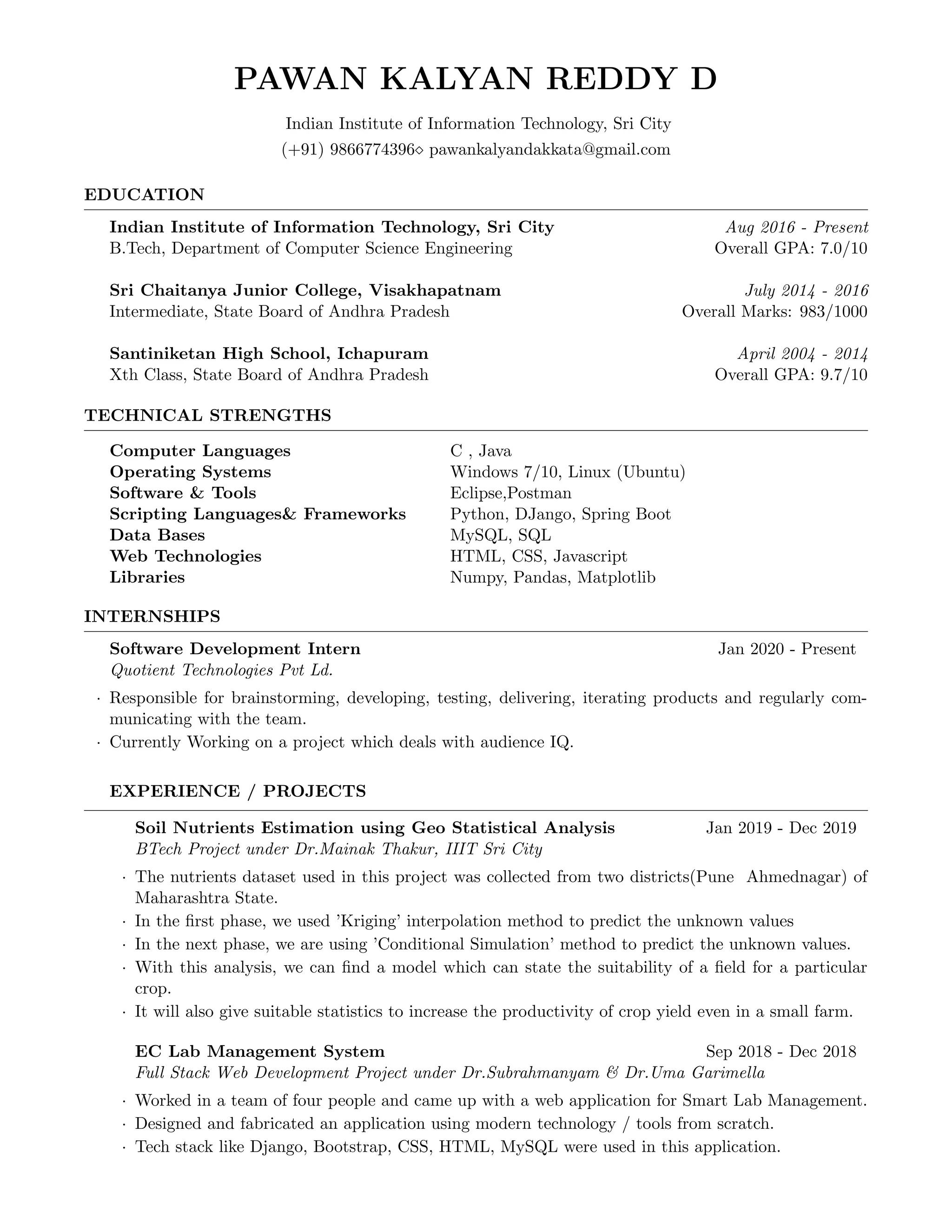 Resume | PDF
