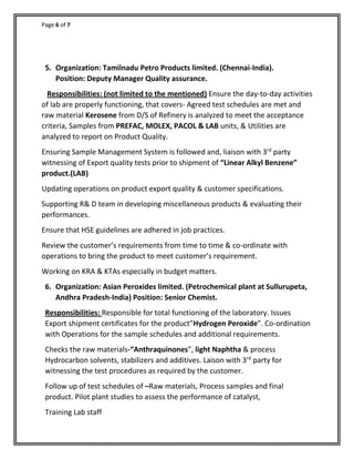 Cv for lab professional oil,gas,petrochemicals | PDF