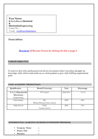 Microsoft Office Word Resume Templates