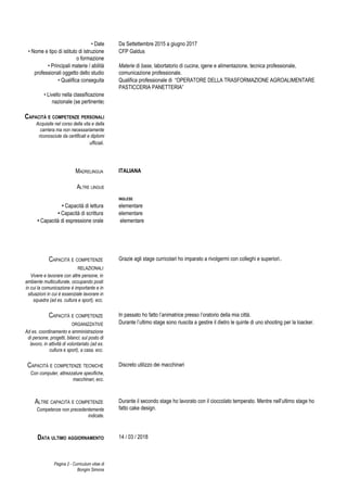 Cv formato | PDF