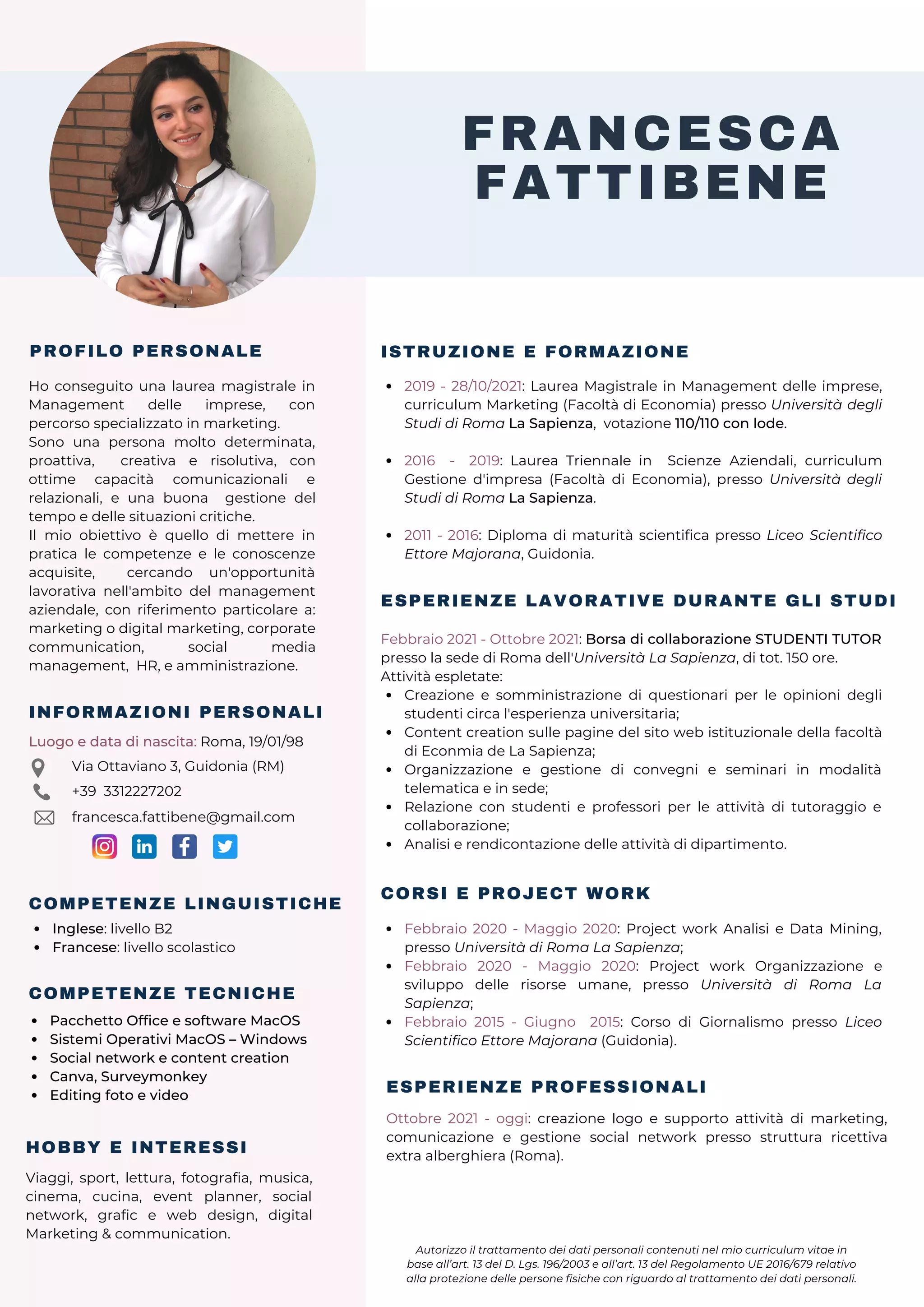 CV Francesca Fattibene | PDF