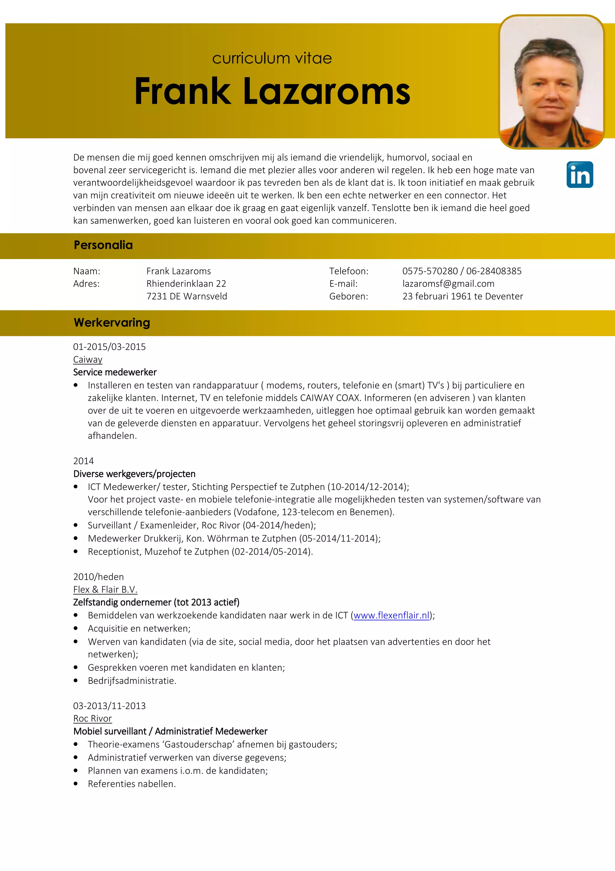 Cv frank lazaroms | PDF