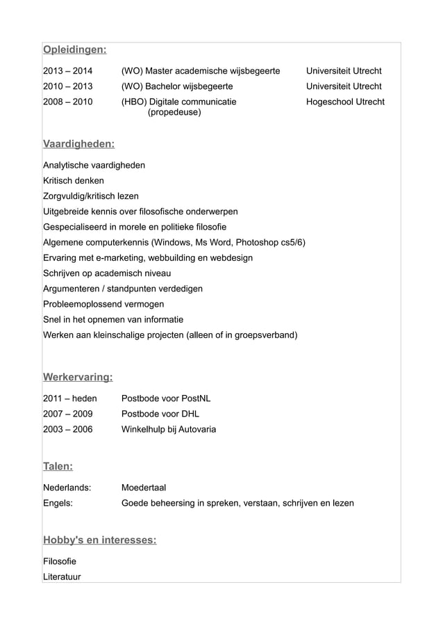 Cv frank marcel de visser | PDF