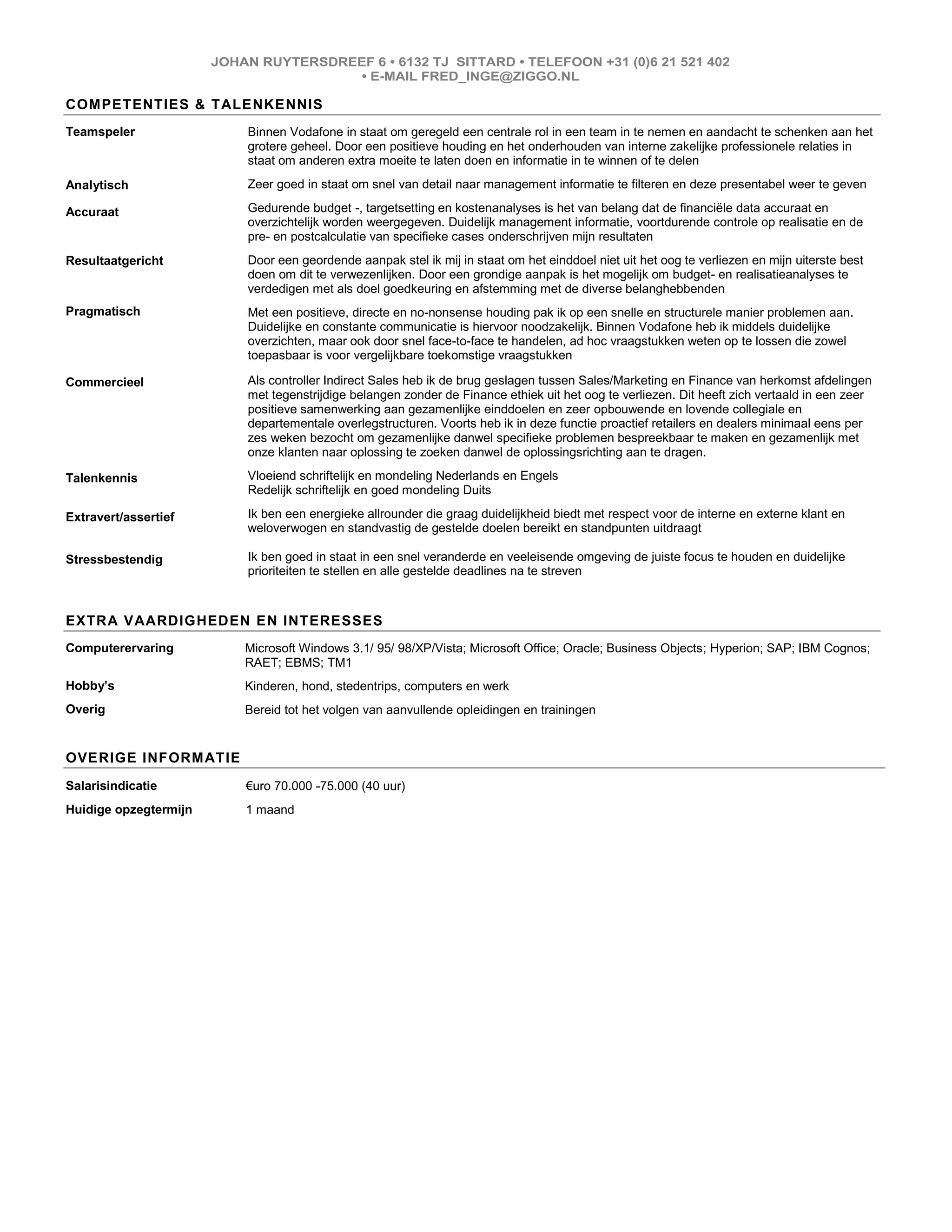 Cv Fred Meisen Update 02082011 | DOCX