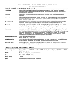 Cv Fred Meisen Update 02082011 English | PDF