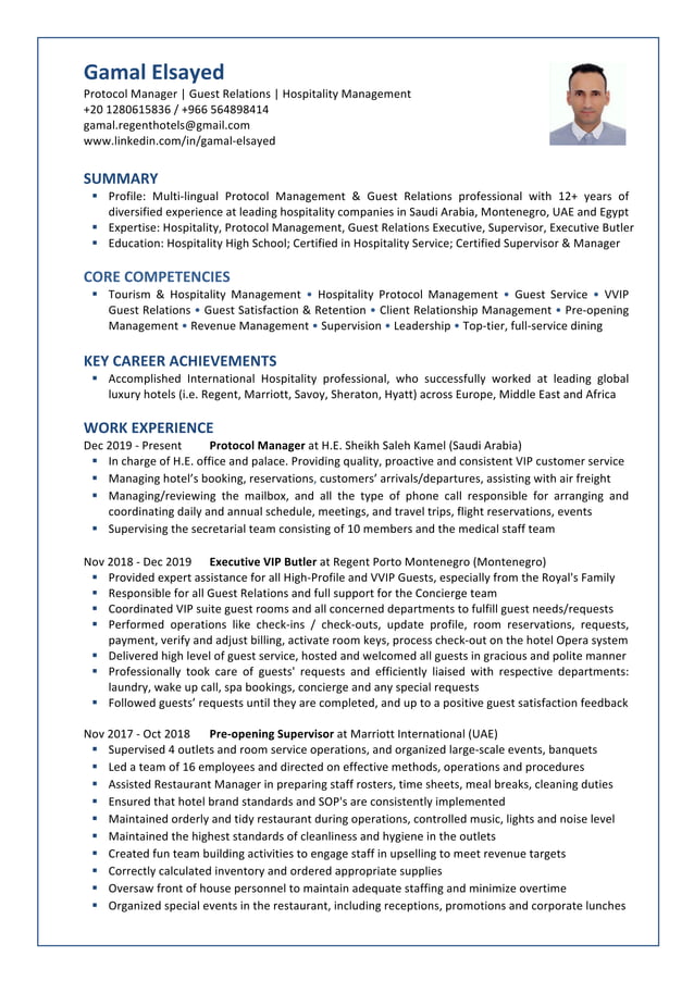 Cv gamal elsayed with photo | PDF