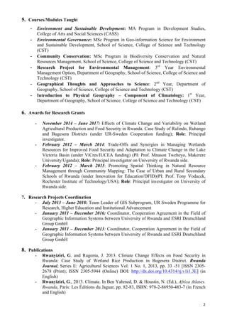 Cv – gaspard rwanyiziri january 2016 | PDF