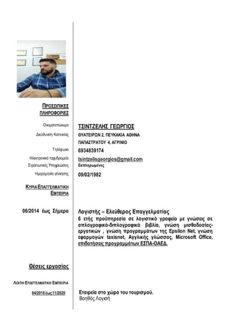 Cv georgetsintzelis | DOCX