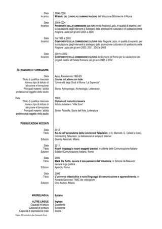 CV Giampaolo Rossi | PDF