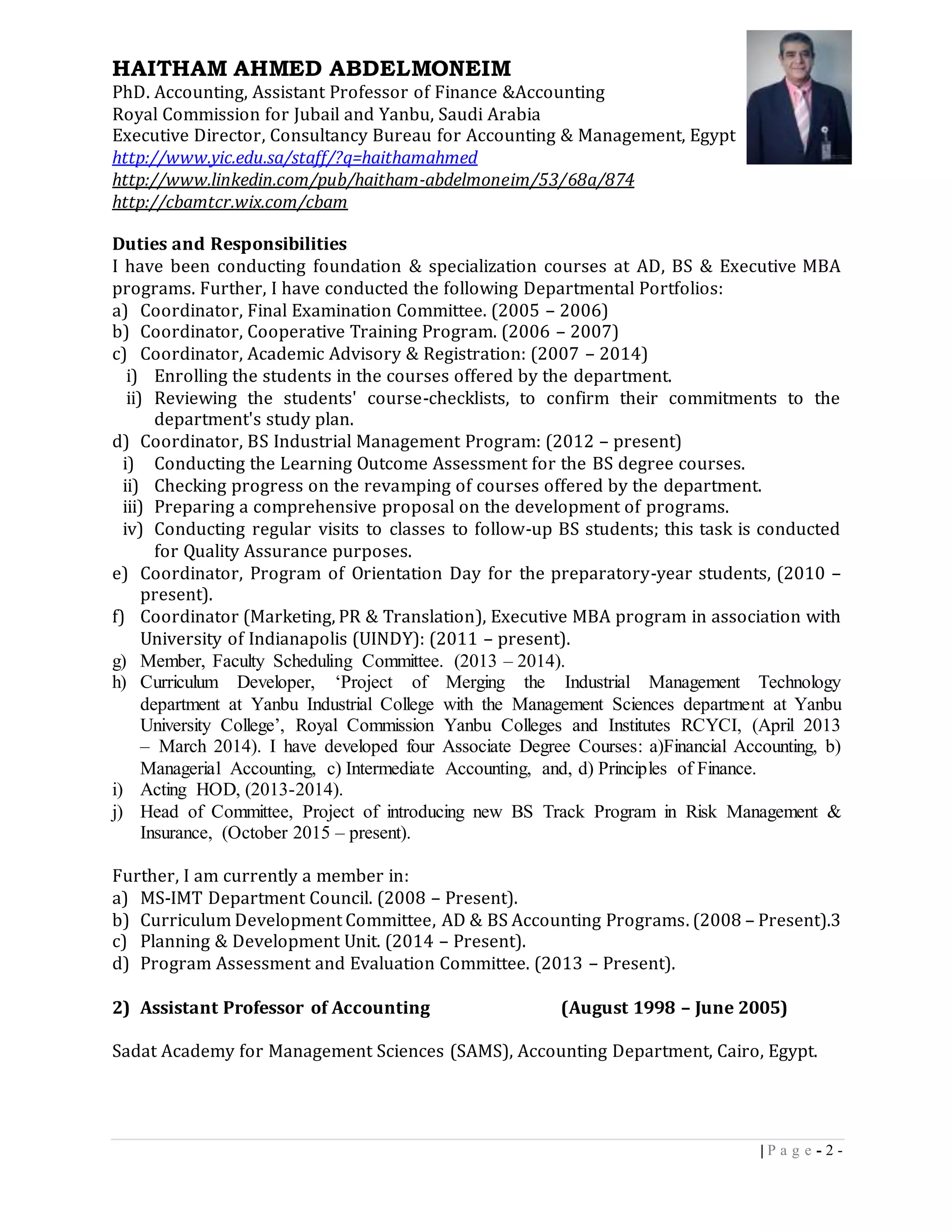 CV Haitham Abdelmoneim | PDF