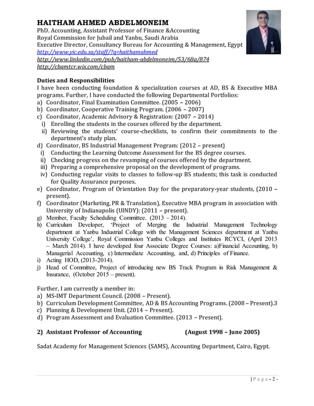 CV Haitham Abdelmoneim | PDF