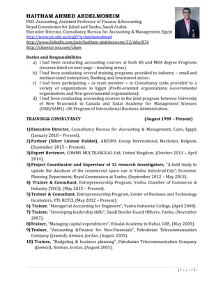 CV Haitham Abdelmoneim | PDF