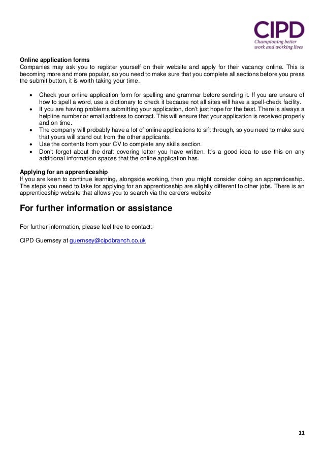 CV handout 2015 - CIPD Guernsey