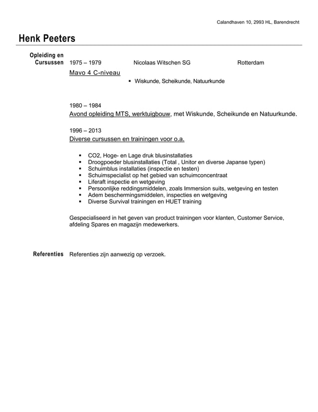 CV HENK | DOC | Science