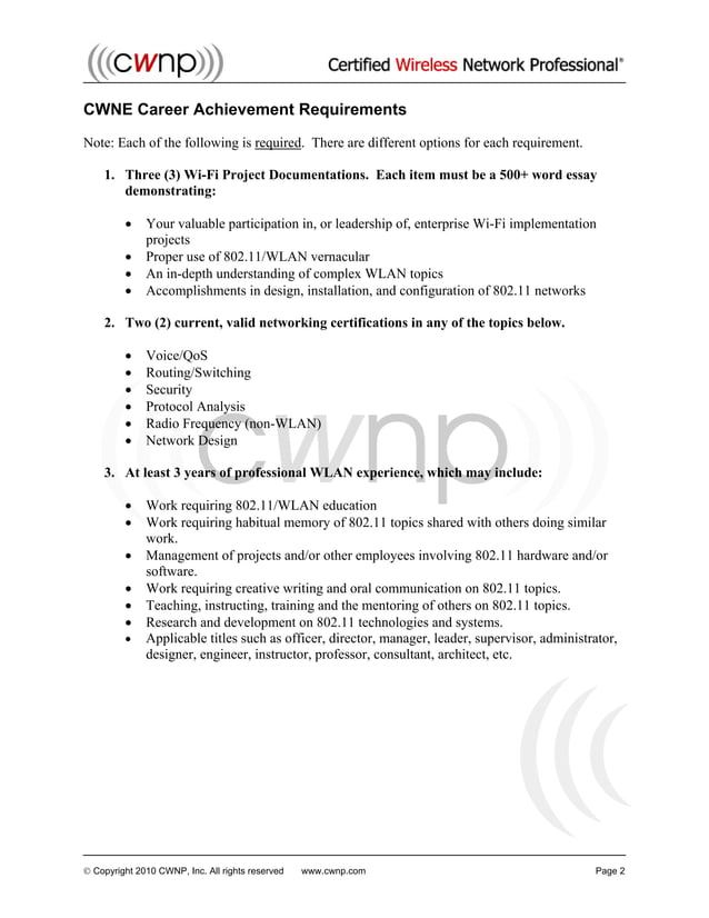 2011 cwne application | PDF
