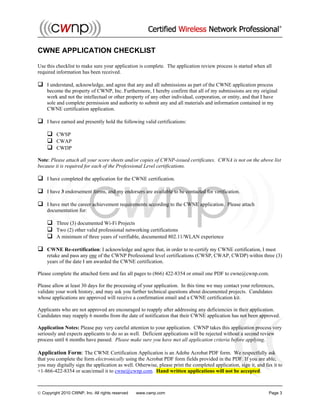 2011 cwne application | PDF | Computer Networking | Computing