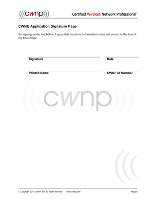 2011 cwne application | PDF | Computer Networking | Computing