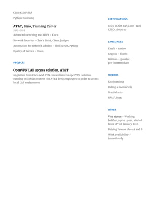 Resume | PDF | Computer Networking | Computing