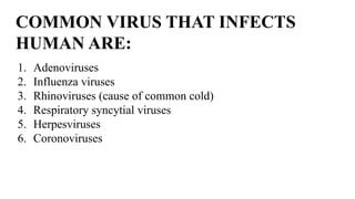 Common viral infections pharmacotherapeutics--2 | PPTX