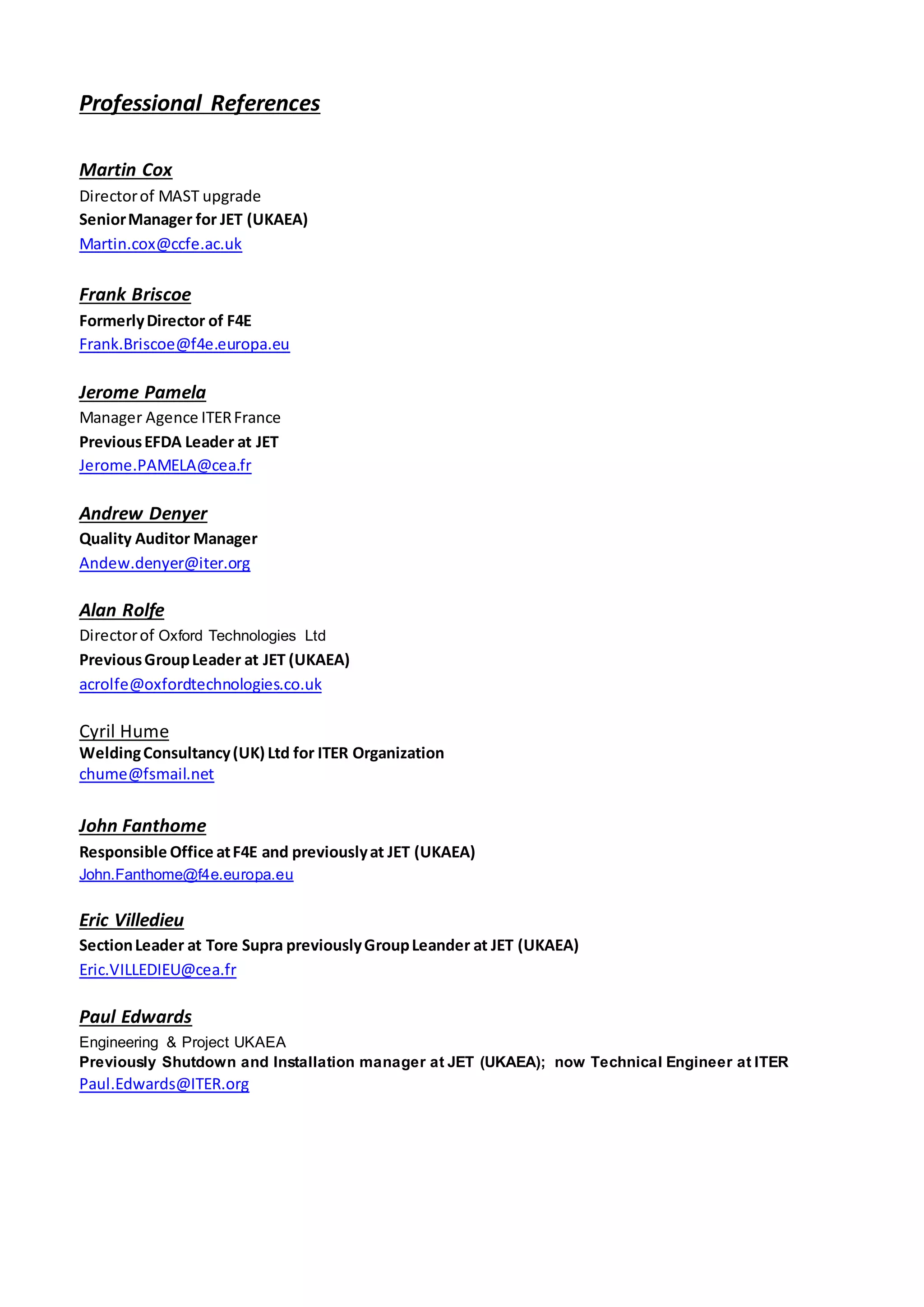 Cv ian barlow 2016 summary | PDF