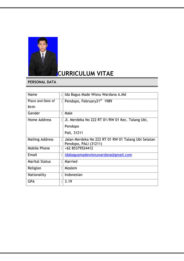My CV. | PDF