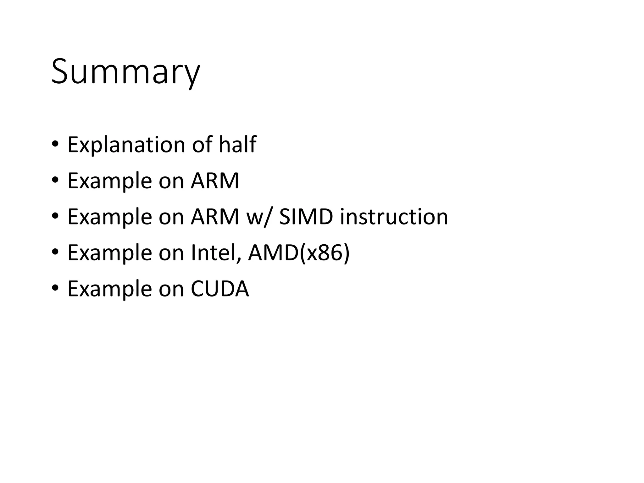 Cvim half precision floating point | PPT