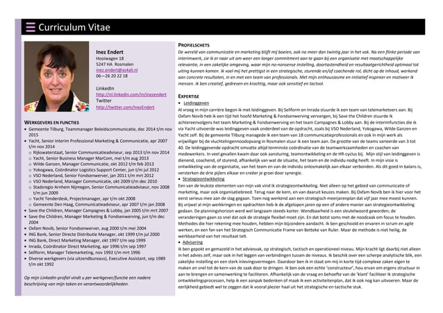 Competentie cv - Inez Endert | PDF
