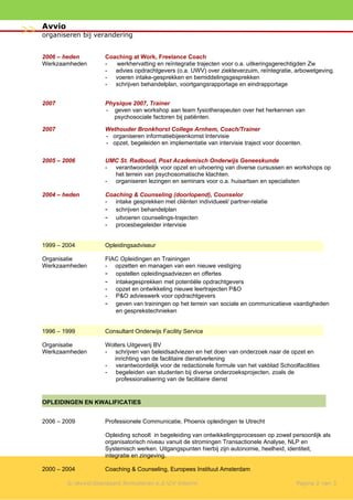 CV P.Elemans - Avvio · mens en wonen | PDF