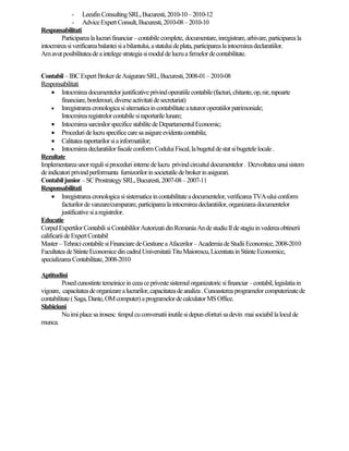 Cv irina dimintei | DOC