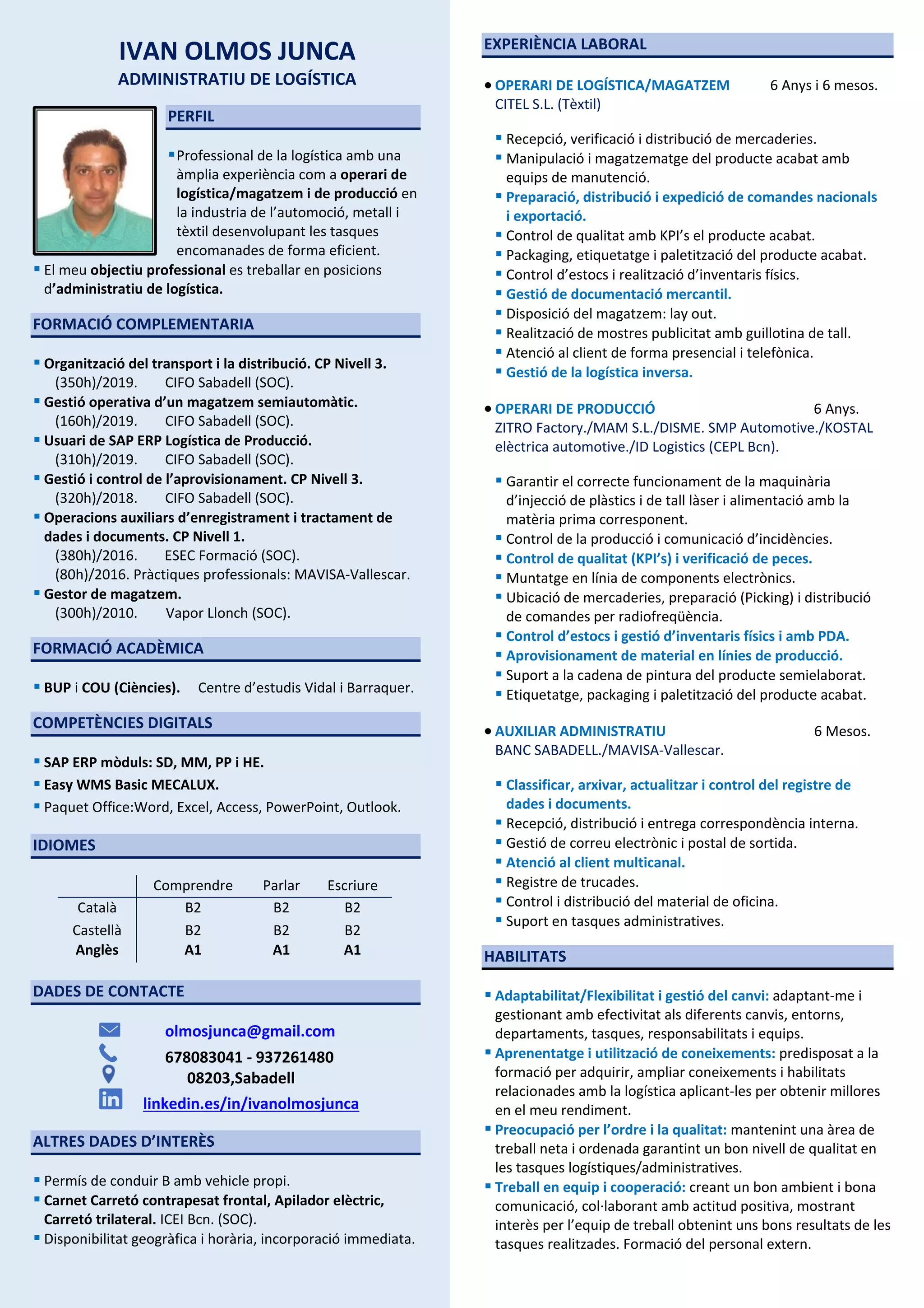 CV Ivan Olmos Junca | PDF