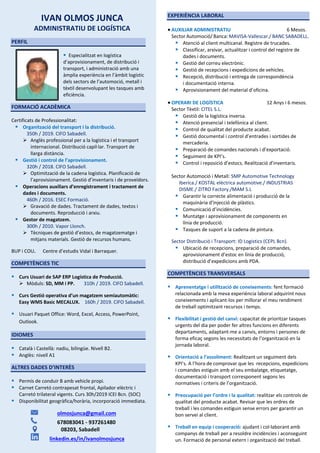 CV Ivan Olmos Junca | PDF