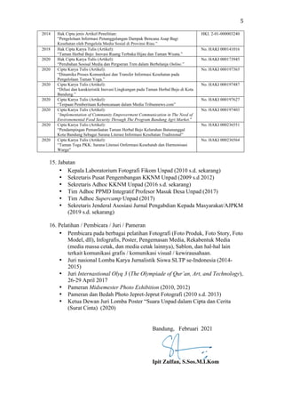 Curriculum Vitae Ipit Zulfan | PDF