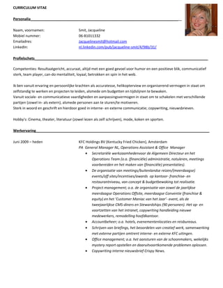 Cv jacqueline smit | PDF
