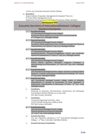 Dr. Syed Javaid Khurshid CV & Summary | DOCX