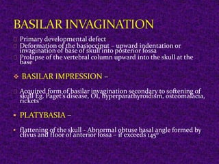 Cranio-vertrable junction anamolies | PPTX