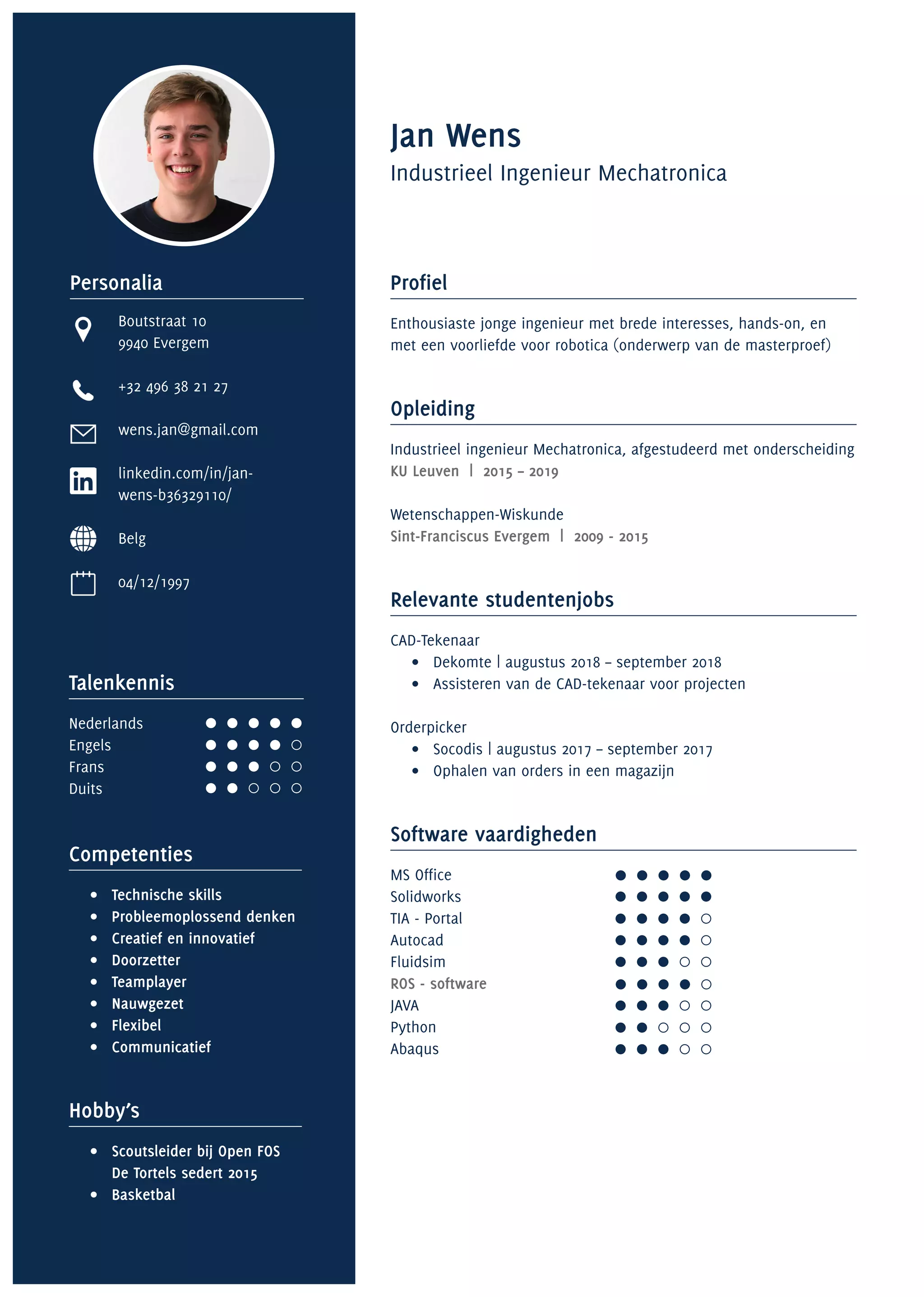 Cv jan wens | PDF