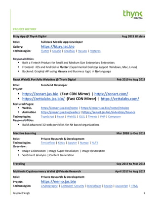 CV - Jaspreet Singh | PDF