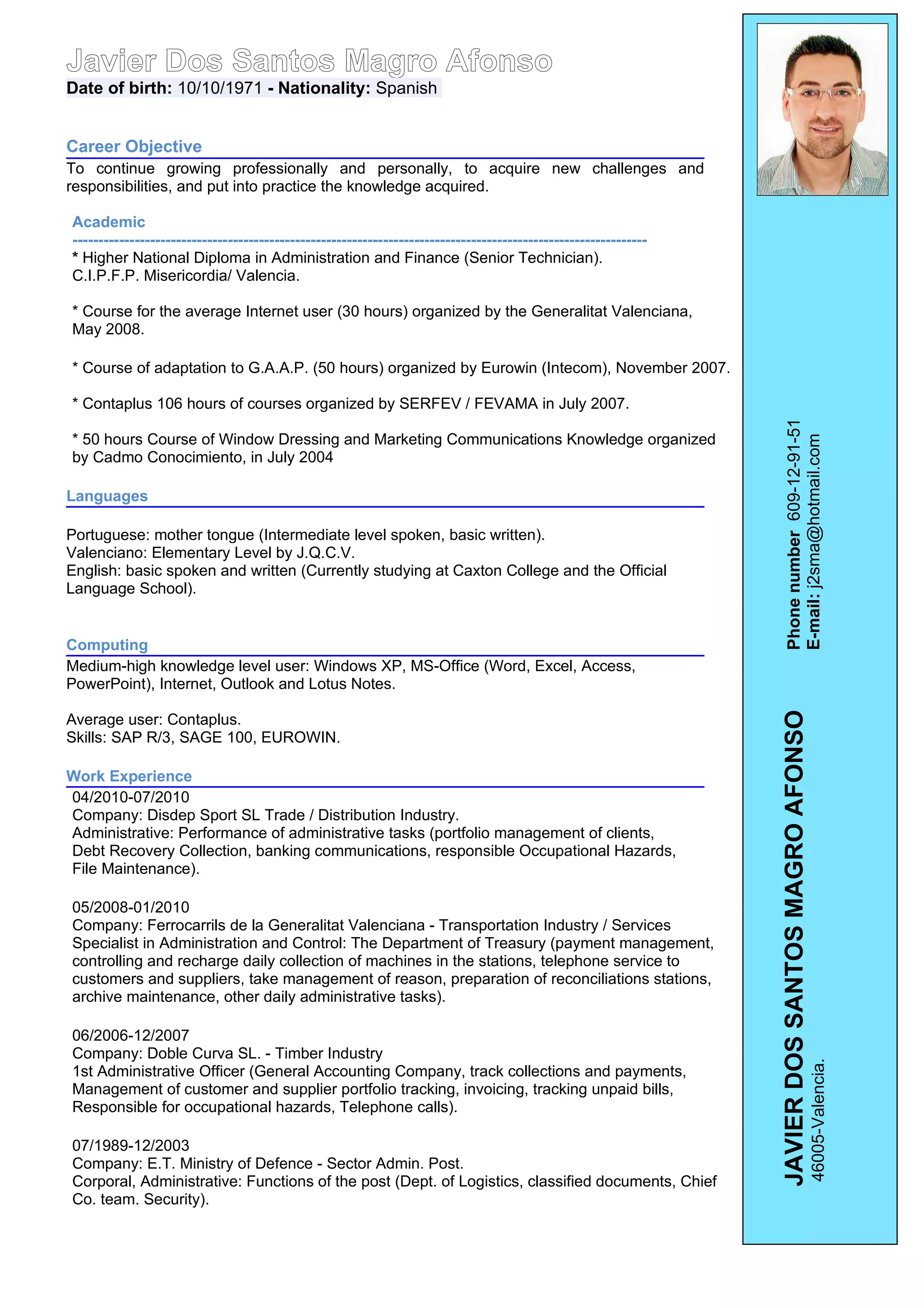 Cv Jdsma English | DOC