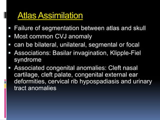 imaging of the craniovertebral junction | PPTX