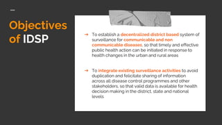 Integrated Disease Surveillance Project | PPTX