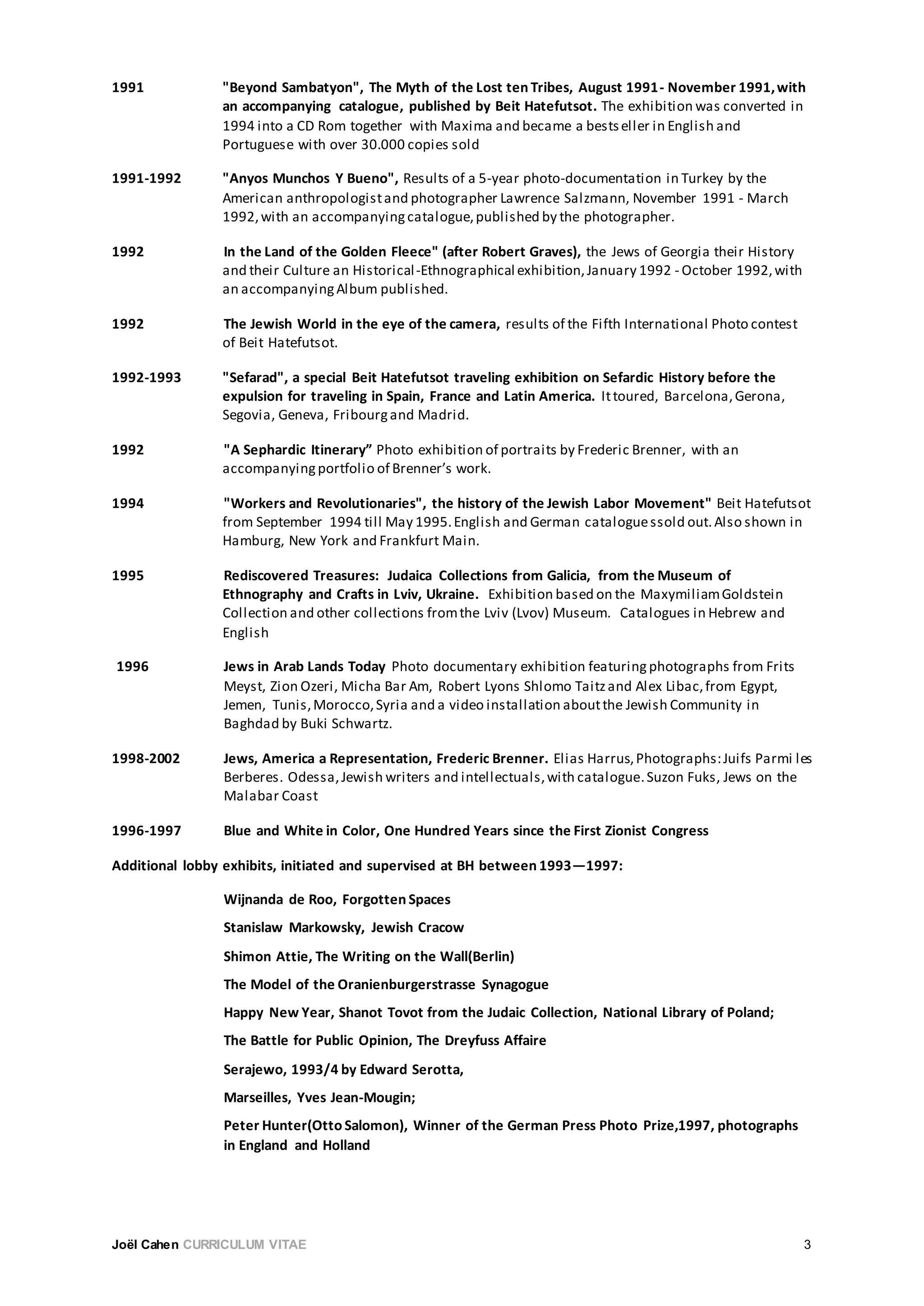 Resume Joel J. Cahen | DOCX