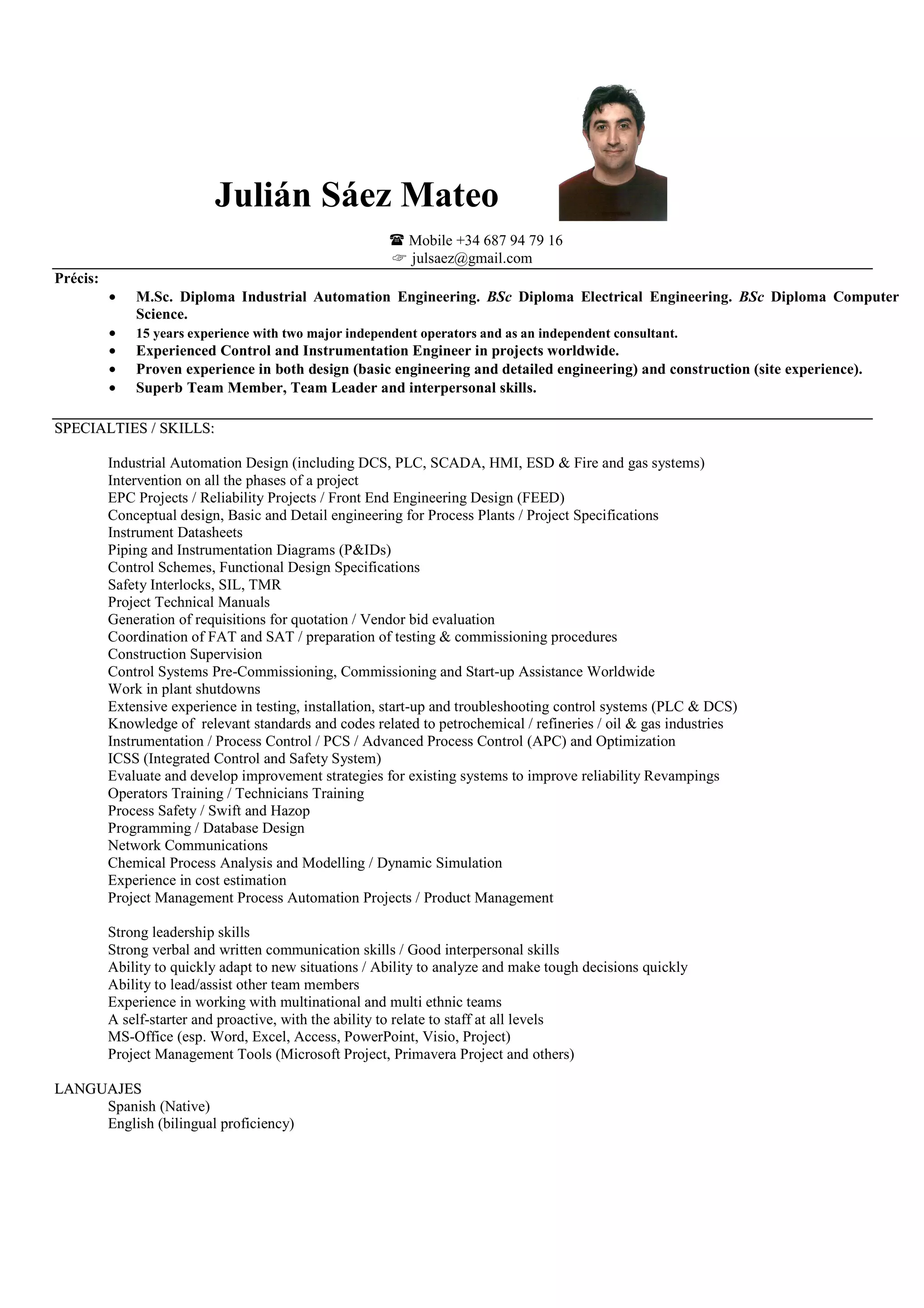 Cv julian saez | PDF