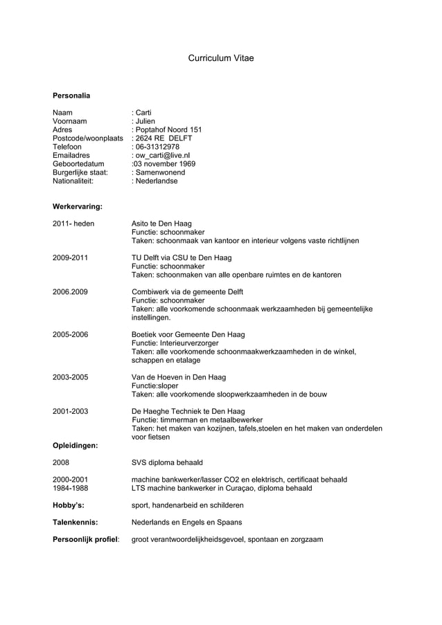 Cv julian sollicitatieclub 2011 (1) | DOC