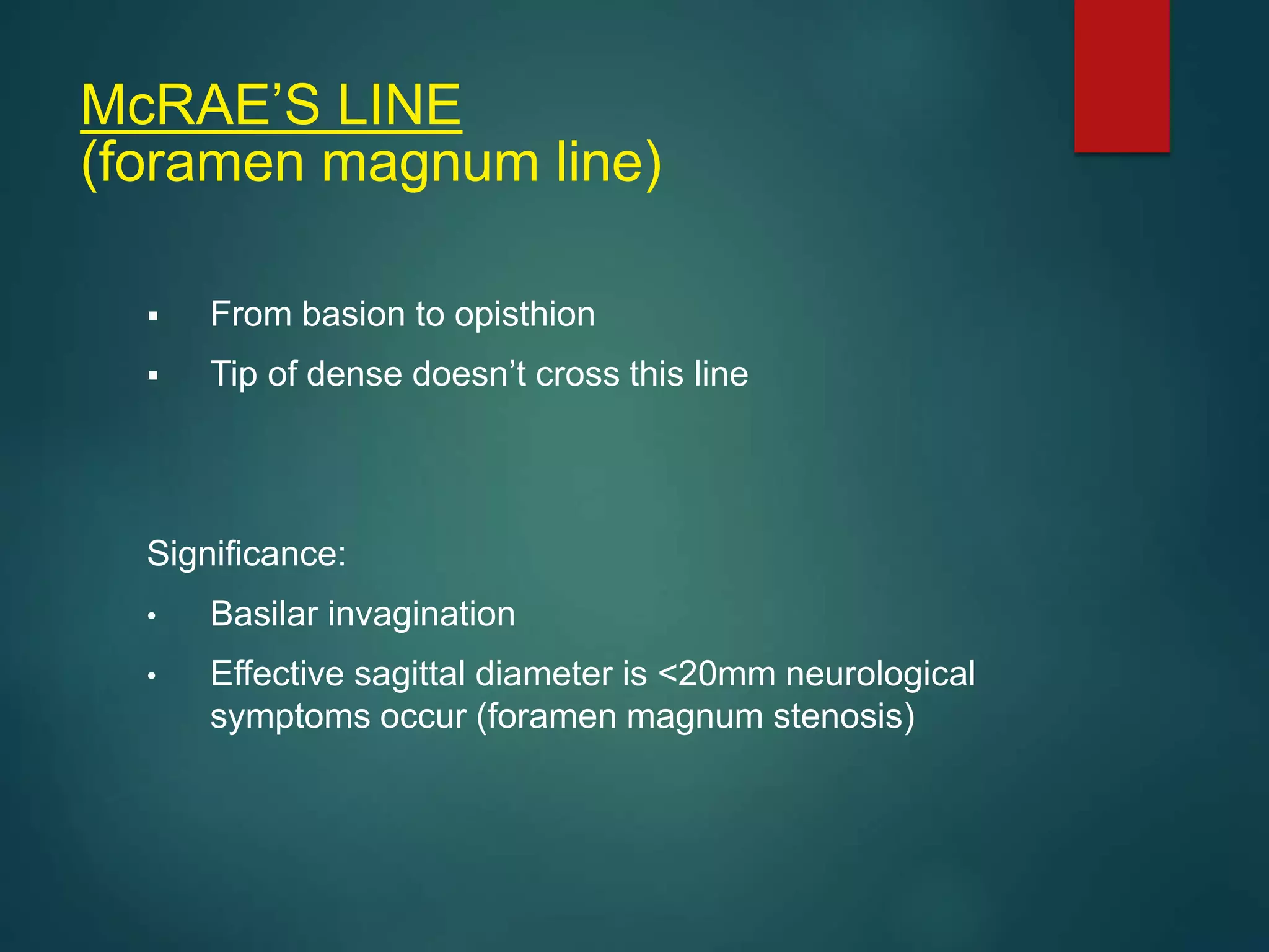 CRANIOVERTEBRAL JUNCTION ANATOMY, CRANIOMETRY, ANAMOLIES AND RADIOLOGY ...